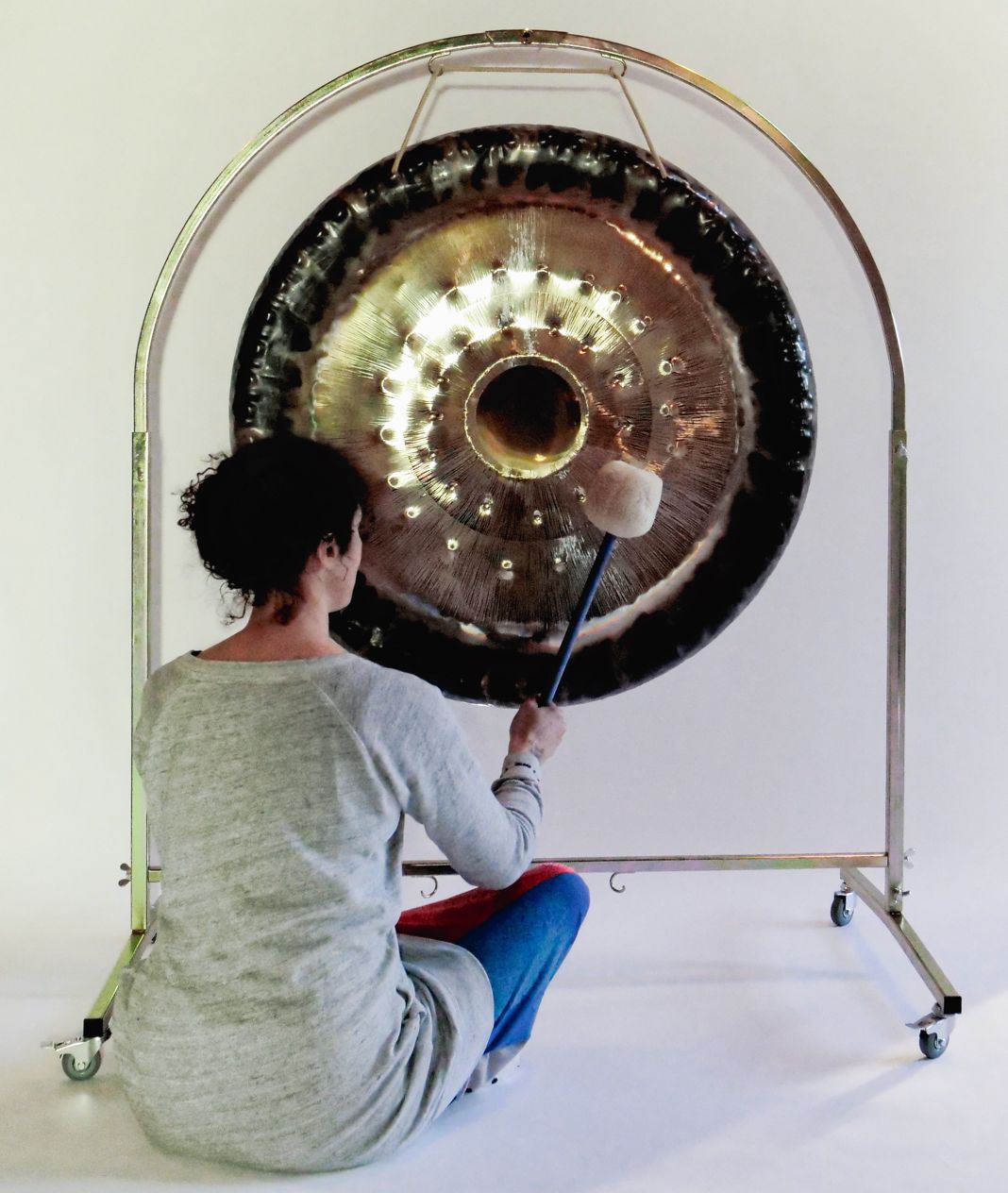 Single to Double Arched Gong Stand up to 36"/90cm & 32''/80cm Gongs ...